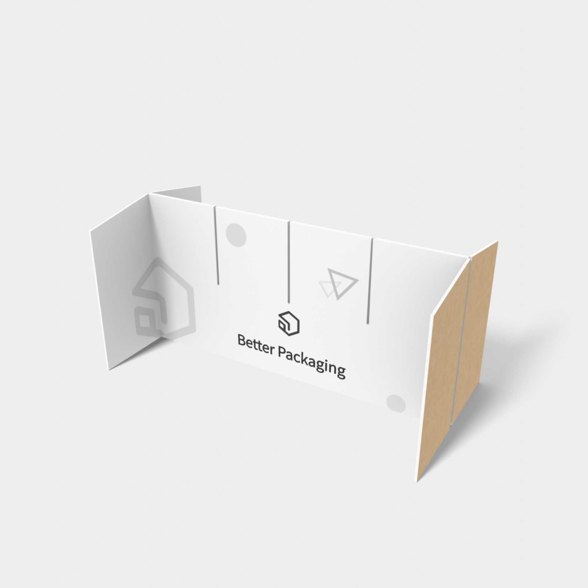 Half-folded three-slot blocks inserts/dividers mockup 316130