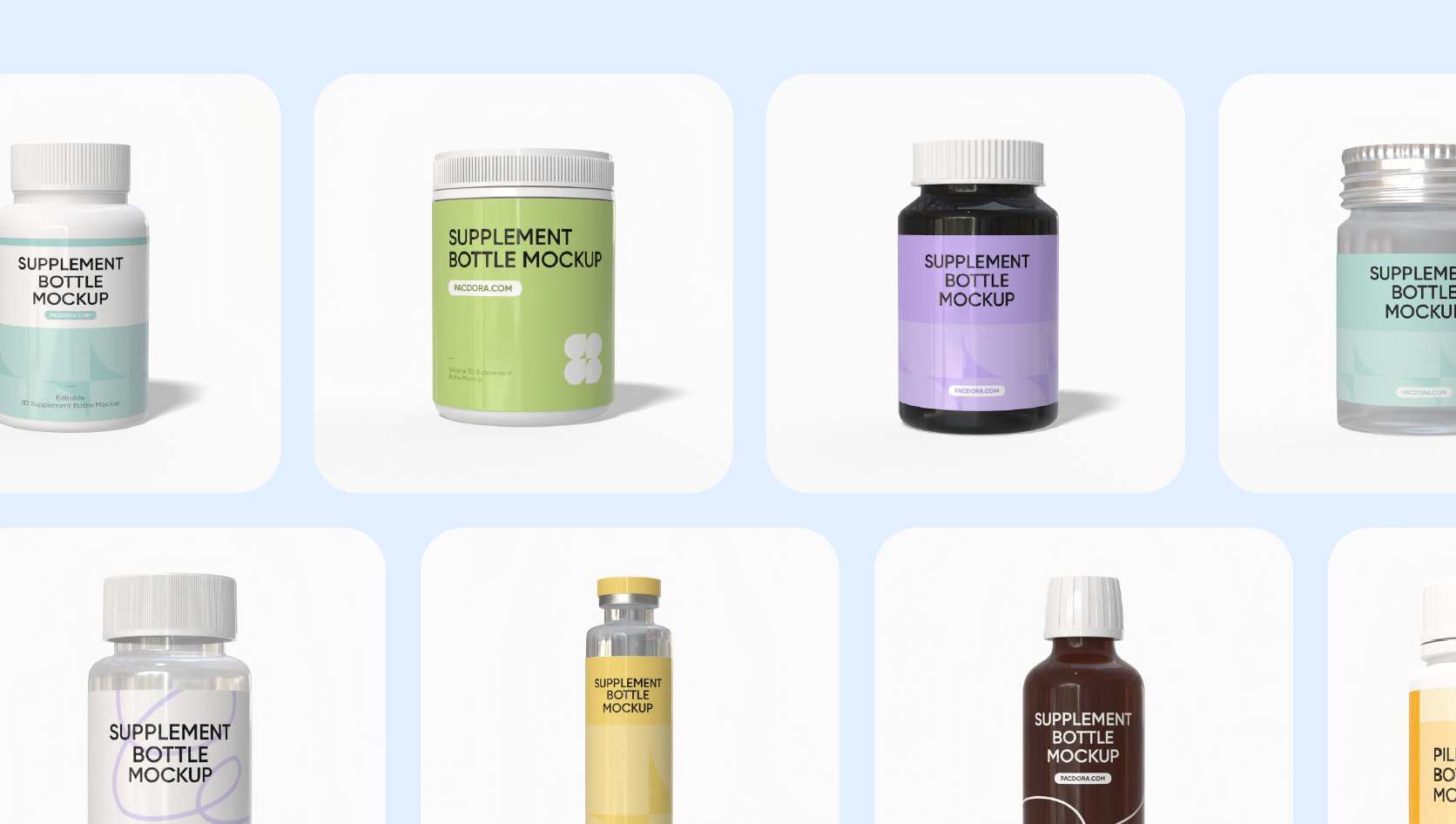 Lebih dari 175 Mockup Botol Suplemen Gratis ｜Desain Online