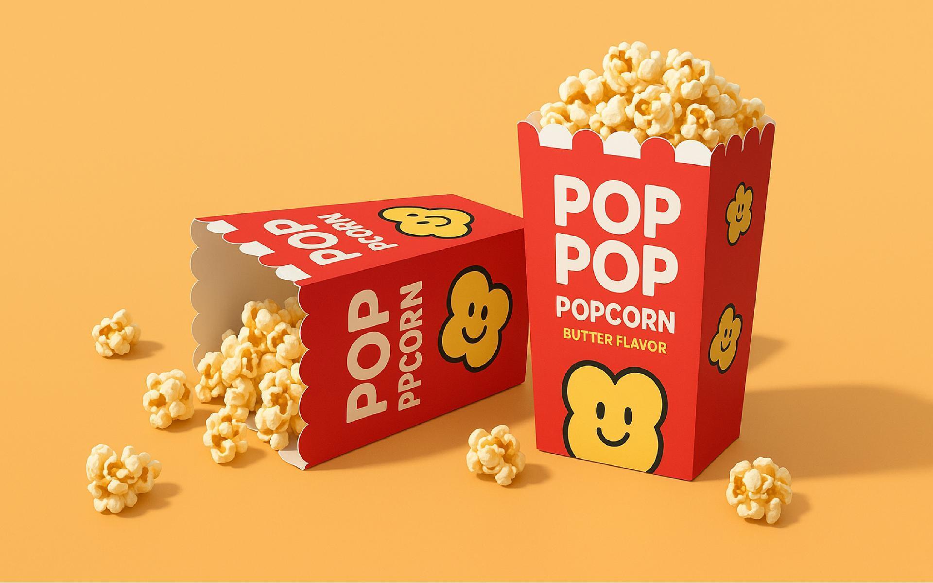 Free Popcorn Box Mockup | Customize & Download