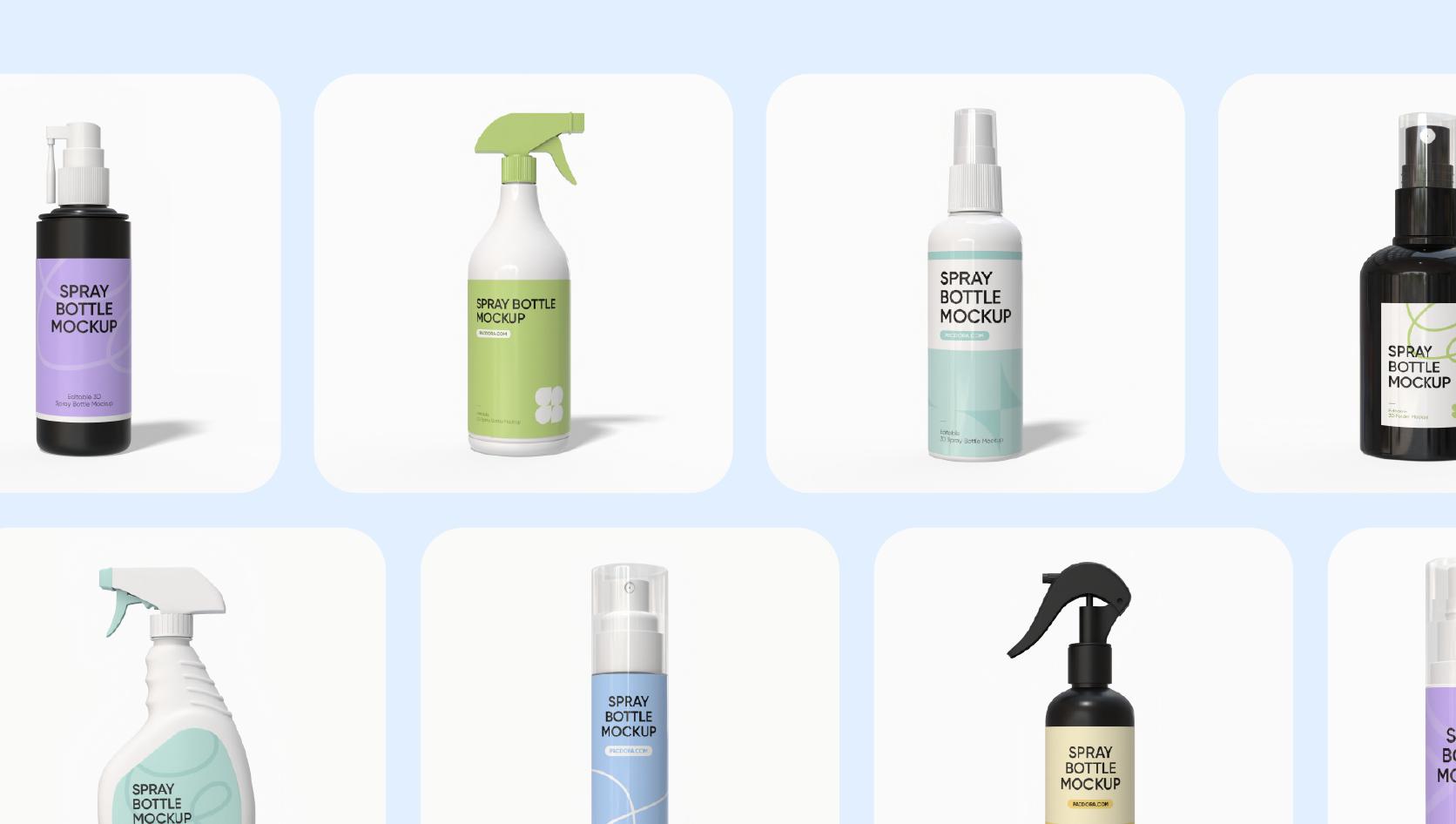 175+ Free Spray Bottle Mockups ｜Online Design