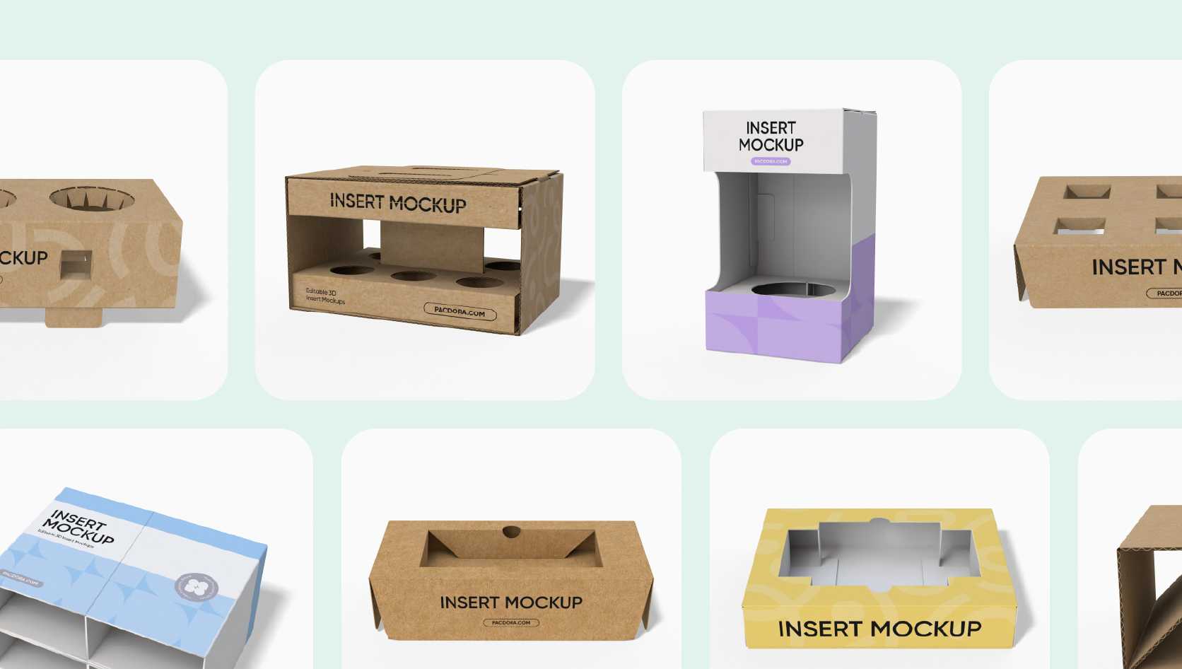 Free & Download Box Insert Mockups ｜Pacdora