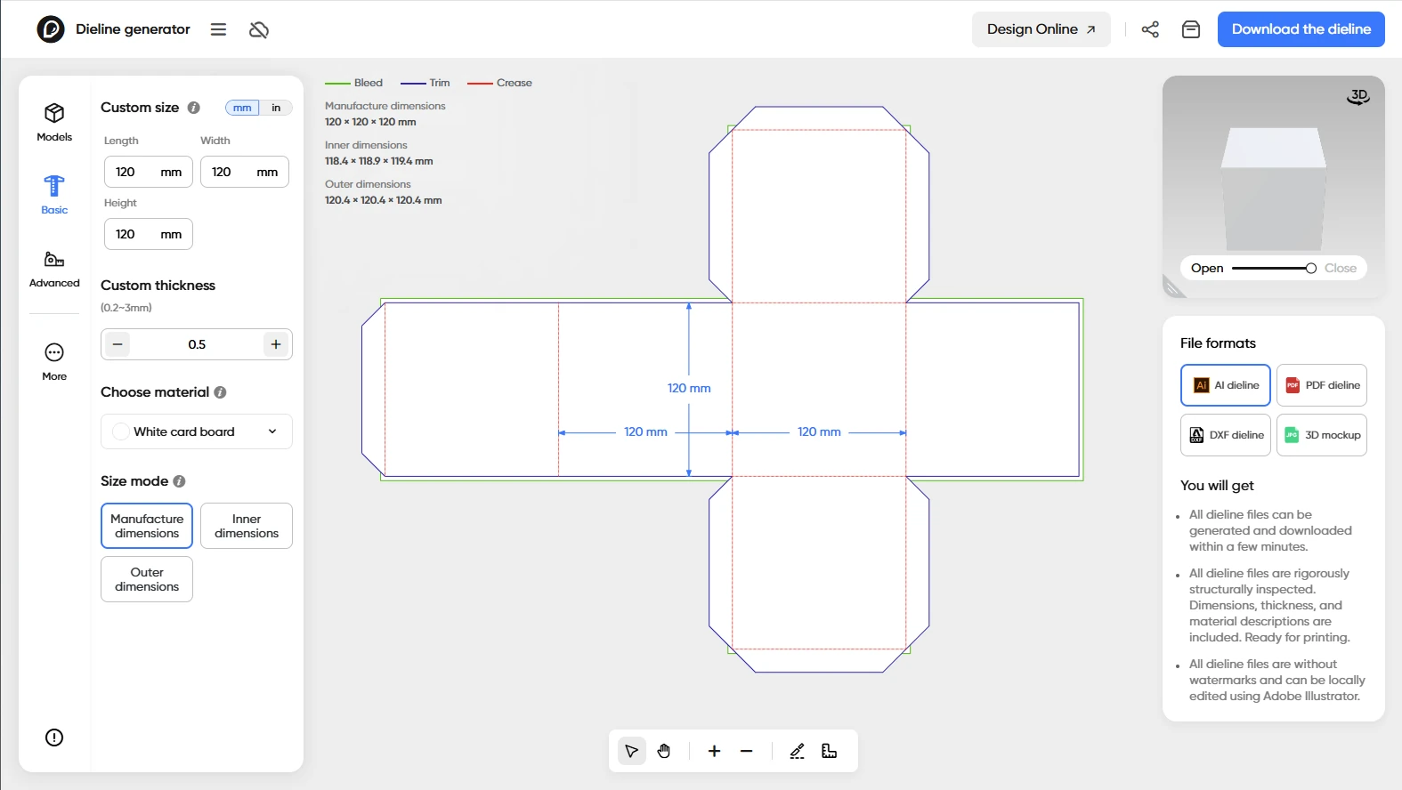 Free Template Creator | Online Box Templates Free Download