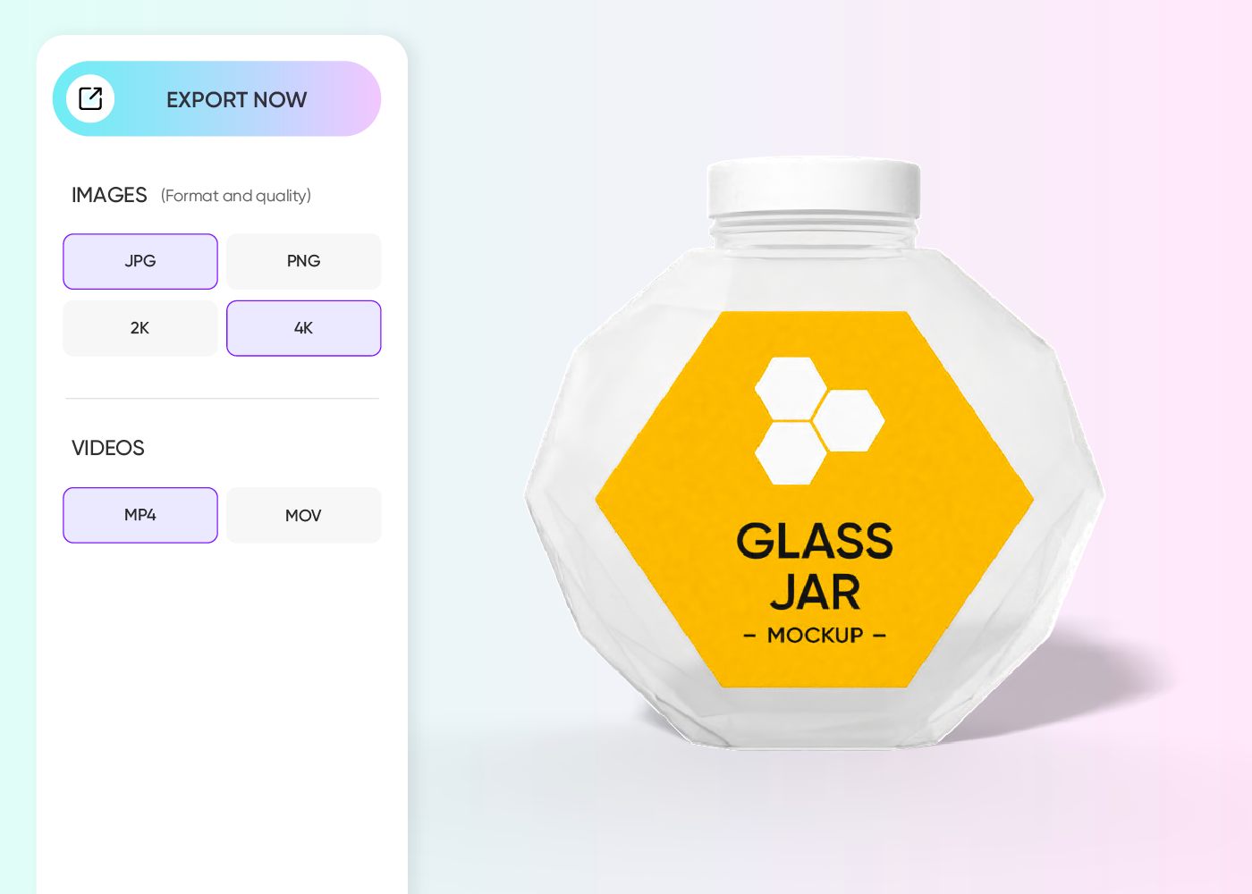Design Hexagon Jar Mockup for Free Online & Download