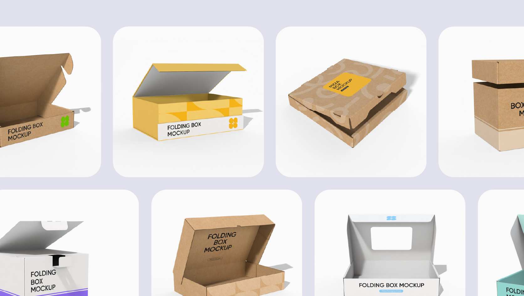 Folding Box Mockups - Free Images & Instant Download