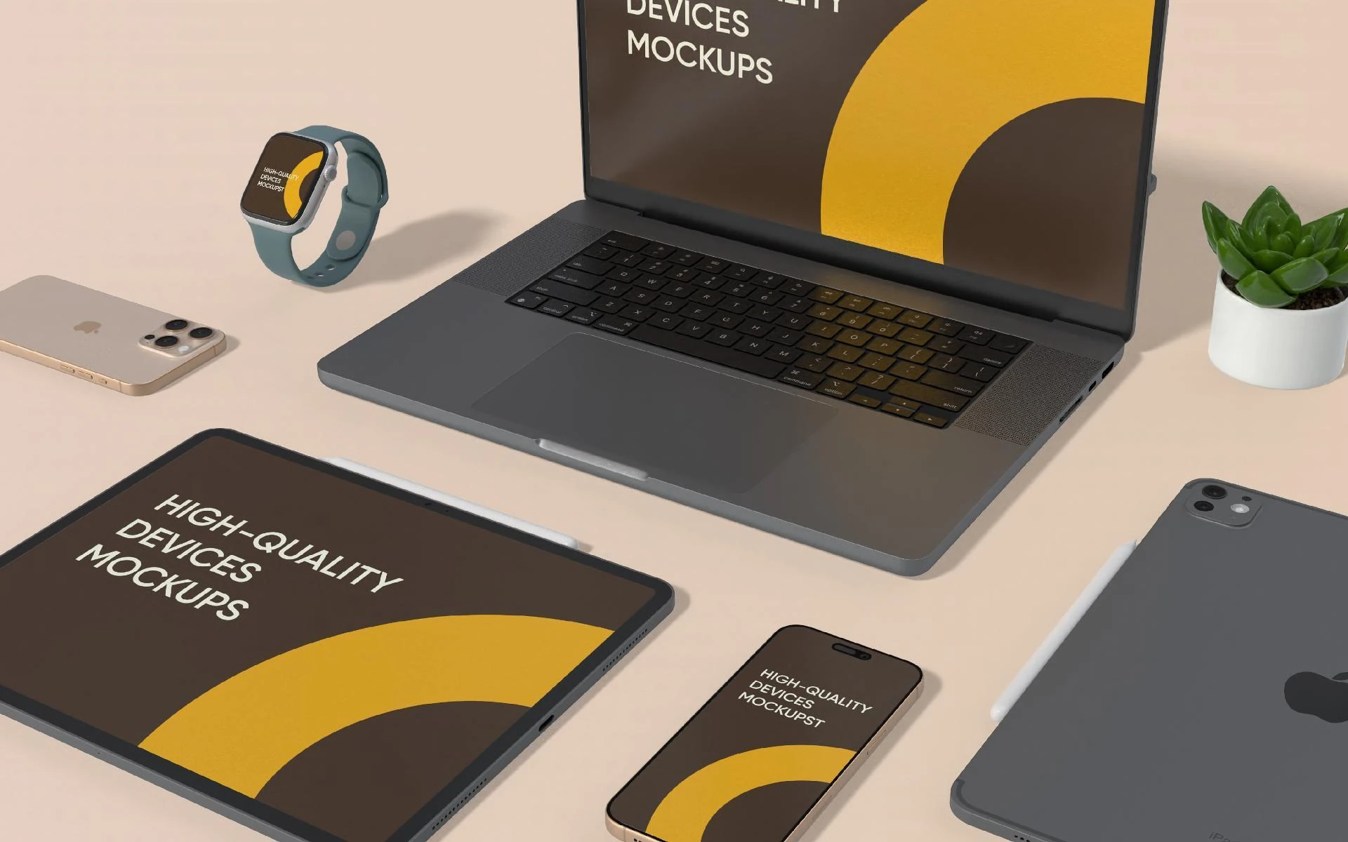 Apple Device Mockup - iPad, iPhone, iMac Mockup