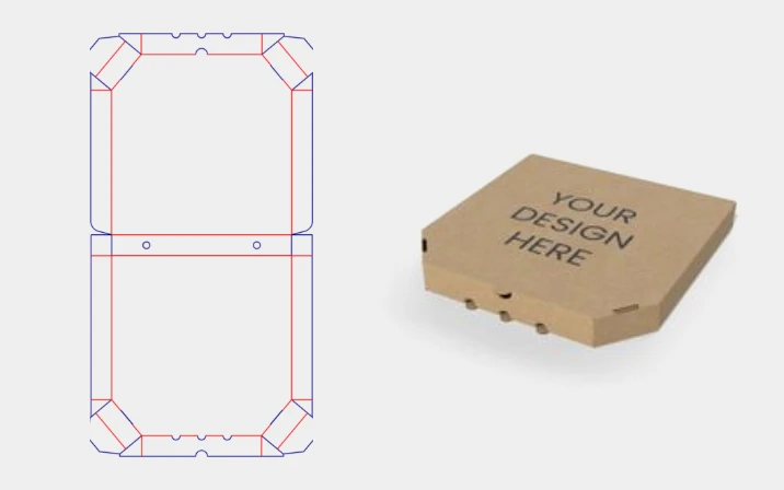 Effortless Custom Pizza Box Dieline