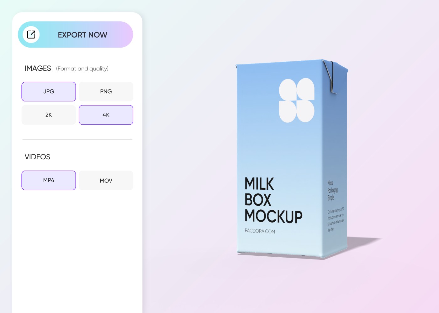 Free Unique Milk Box Design Online