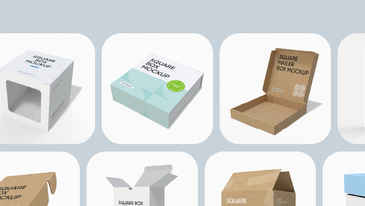 70+ Free Square Box Mockups ｜Online Design