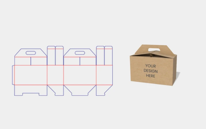 Free Box with Handle Template | Printable & Customizable