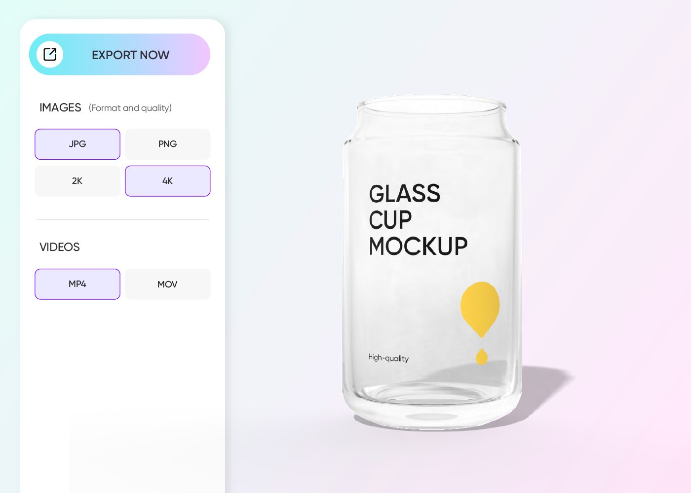 Free Libbey Glass Mockup Online