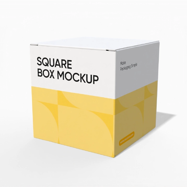 Free 3D Square Box Mockup Generator– Pacdora