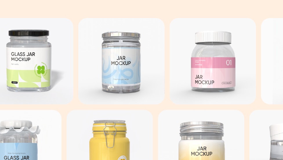 Free & Download 3D Jar Mockups ｜Pacdora
