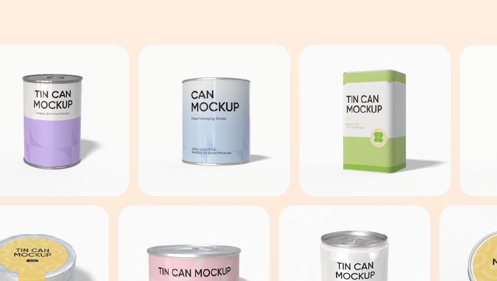 Free & Download Tin Can Mockups ｜Pacdora