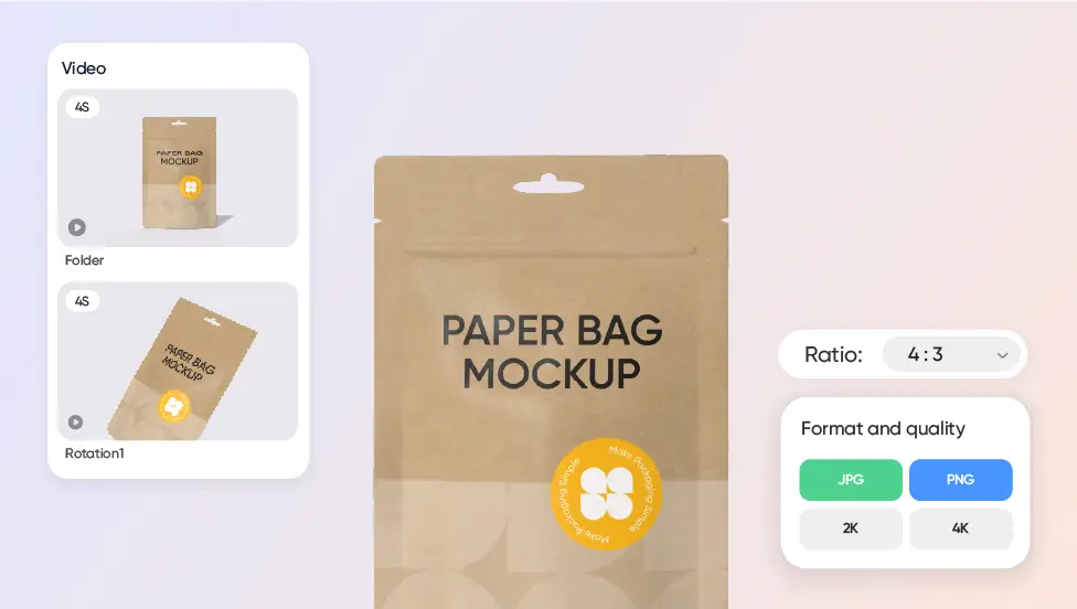 100%可定制的高质量3D样机 - Pacdora