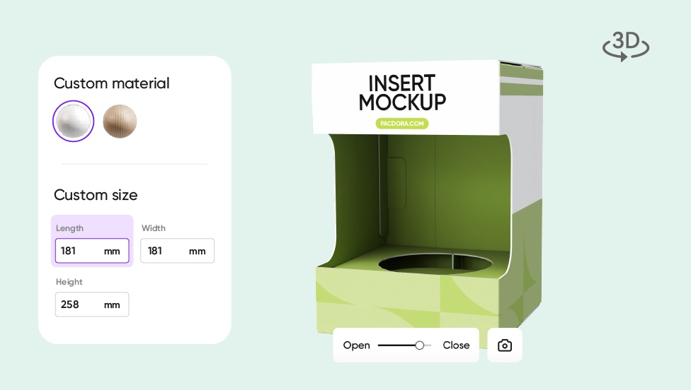 Customize & Download Box Insert Mockups ｜Pacdora